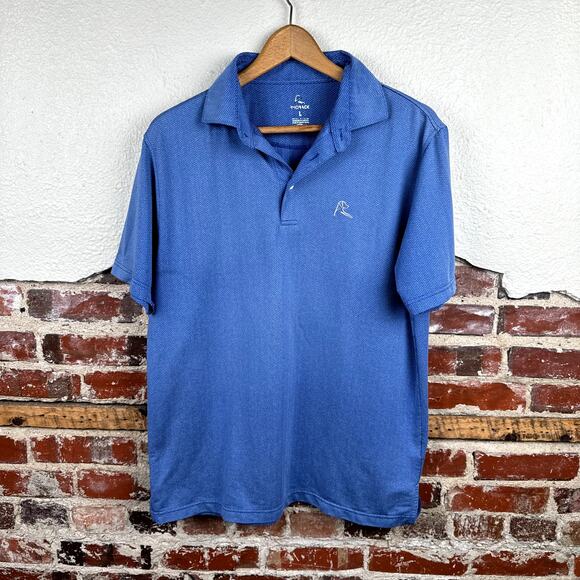 Rhoback | Shirts | Rhoback Shirt Size Large Blue Herringbone Short ...